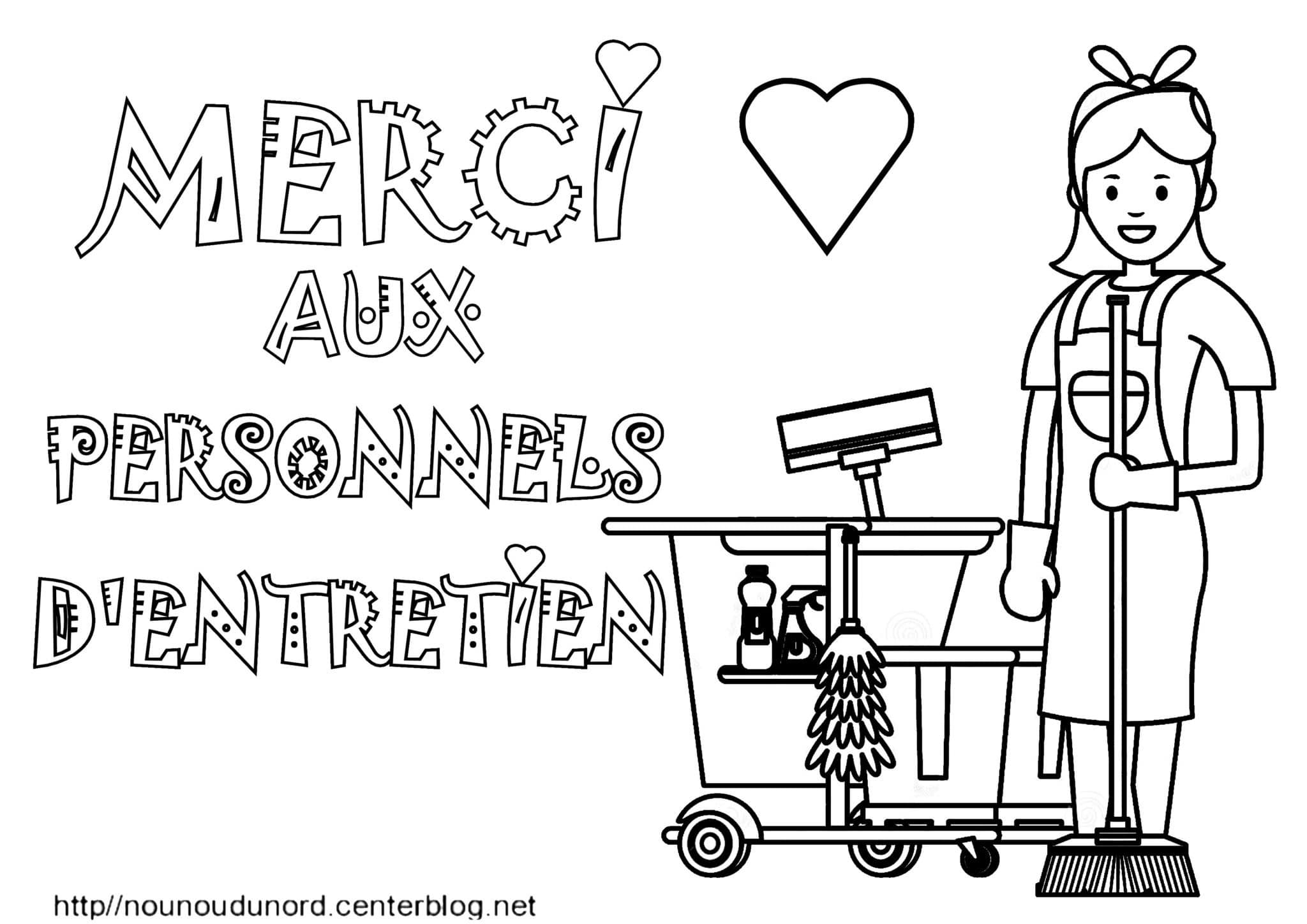 Coloriage pour dire "merci" de Nounoudunord - Un max d'idées