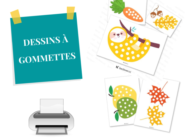 coloriage pour gommettes pour occuper les petits - Un max d'idées