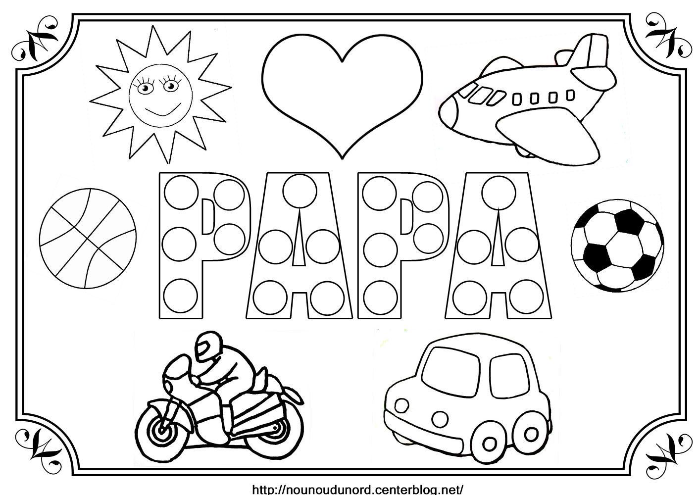 coloriages fête des pères à imprimer - Un max d'idées